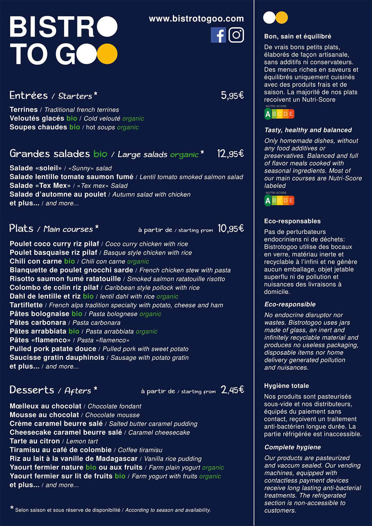 Menu Citadines – BistroToGoo